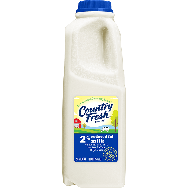 2% Reduced-Fat Milk Plastic Quart - Country Fresh® Dairy