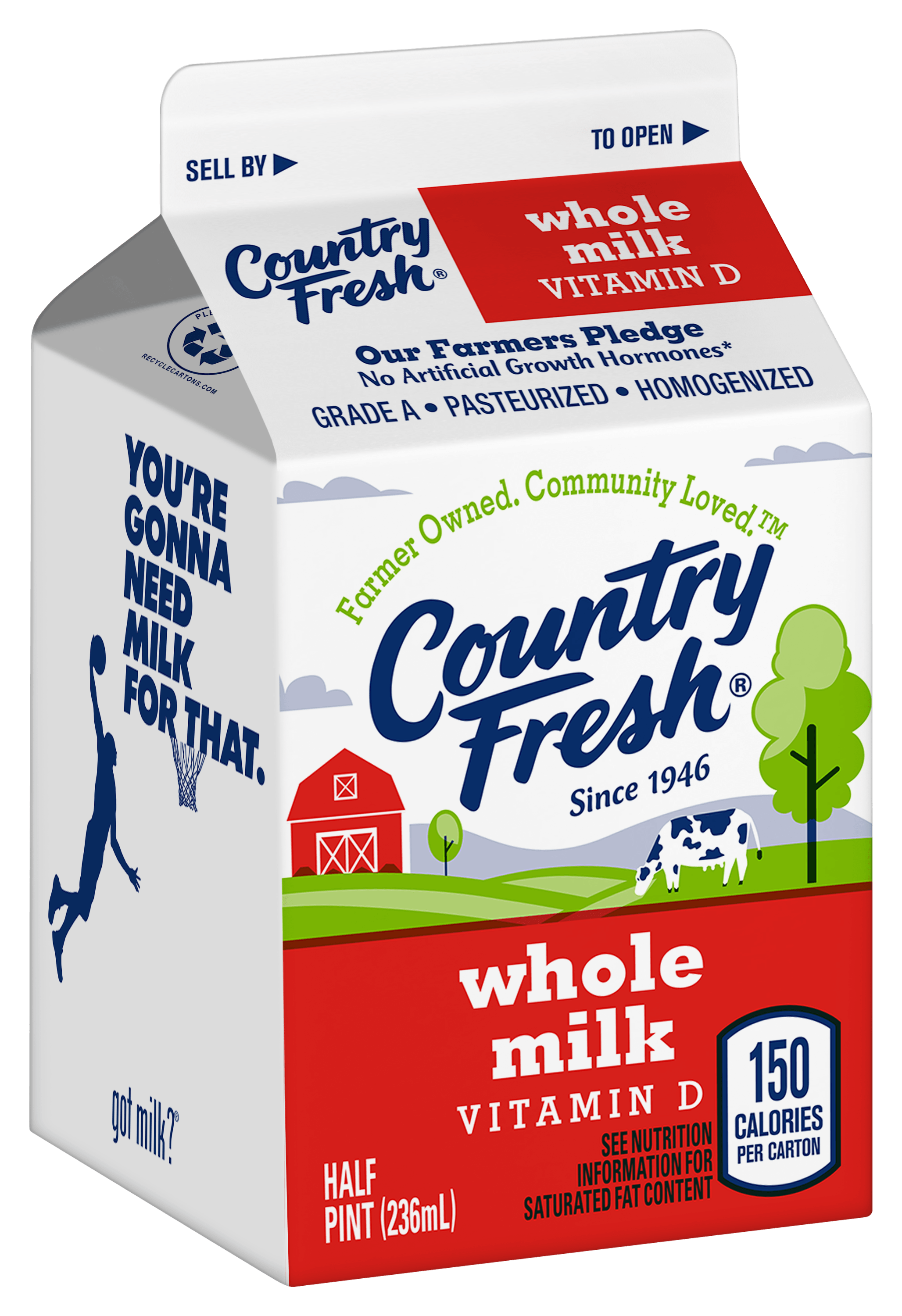 Whole Milk Half Pint - Country Fresh® Dairy
